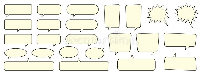 Speech Bubble, Speech Balloon, Chat Bubble. Chat Bubble in Yellow Stock ...