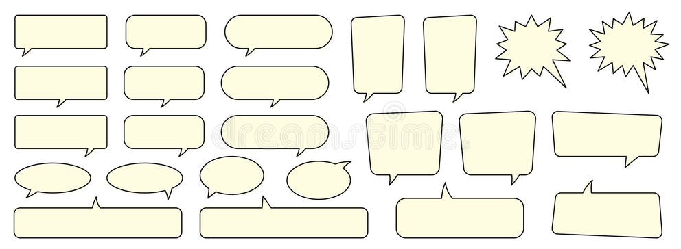 Speech Bubble, Speech Balloon, Chat Bubble. Chat Bubble in Yellow Stock ...