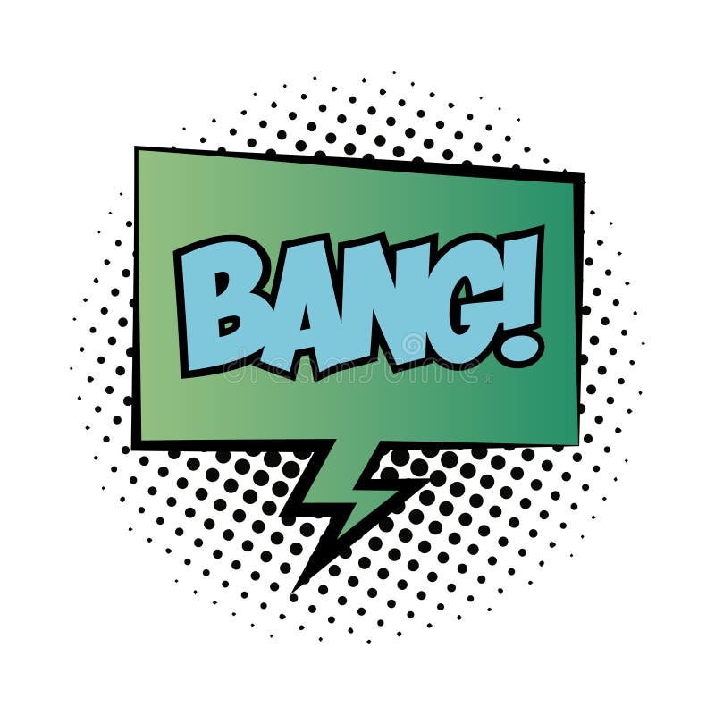 Speech Bubble with Bang Word Pop Art Fill Style Stock Vector ...
