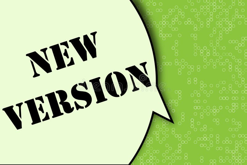 Speech Bubble Banner with New Version Text Stock Illustration ...