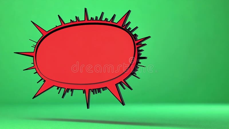 Red Speech Bubble Rotating on Green Screen Background Stock Video ...