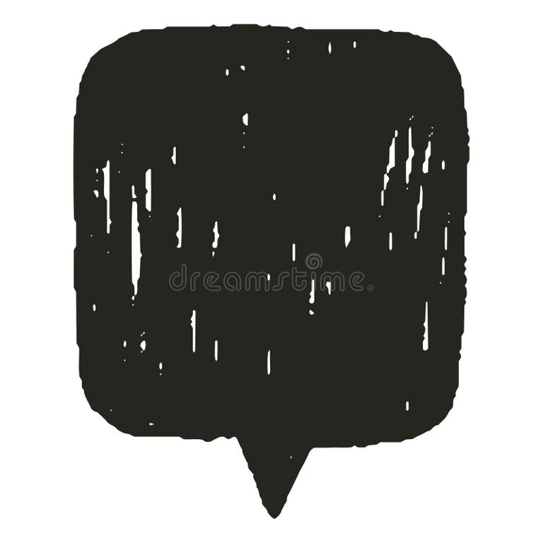 Speech Bubble Black Chalk Silhouette Stock Illustrations – 196 Speech ...