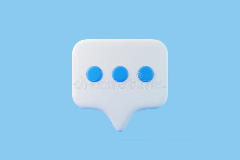 Speech Bubble on Blue Background Stock Illustration - Illustration of ...