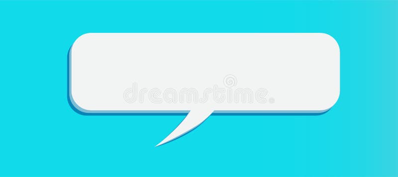 Speech Bubble on a Blue Background.Vector Illustration Stock Vector ...