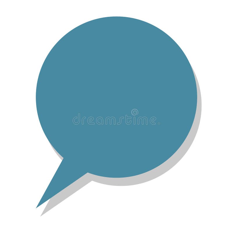 Speech Bubble, Blue Message Space Vector Isolated Stock Illustration ...