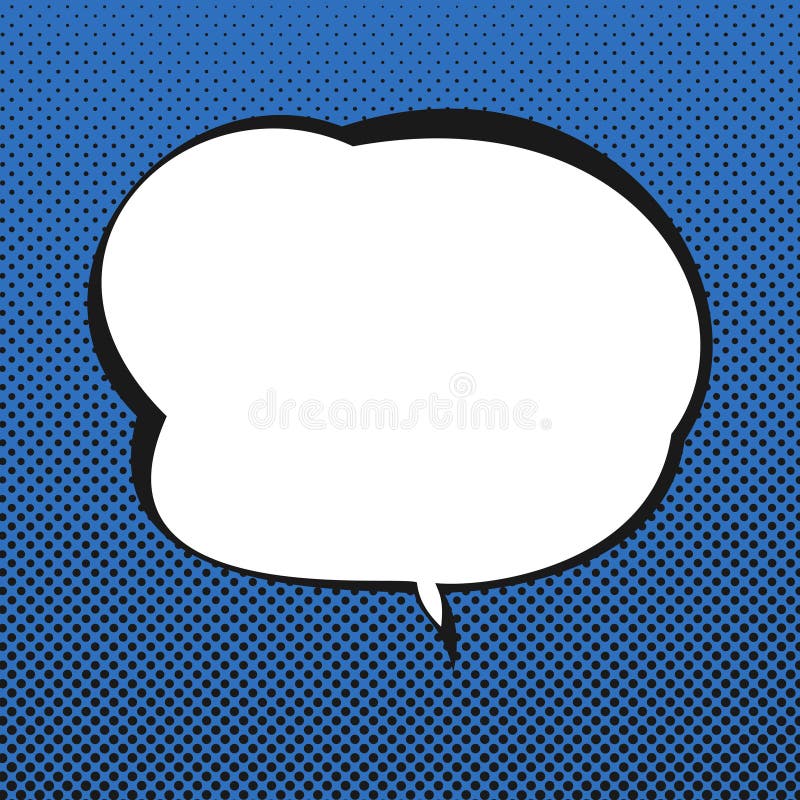 Speech Bubble , Blue Retro Background Stock Vector - Illustration of ...