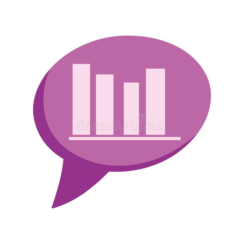 Speech Bubble Chart Business Report Isolated Icon Design Stock Vector ...