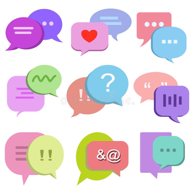 Speech Bubble, Chat Balloon, Talk Messaging, Text Communication Online ...