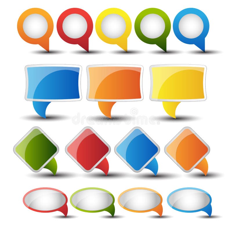 Speech Bubble or Chat Boxes Stock Vector - Illustration of action ...