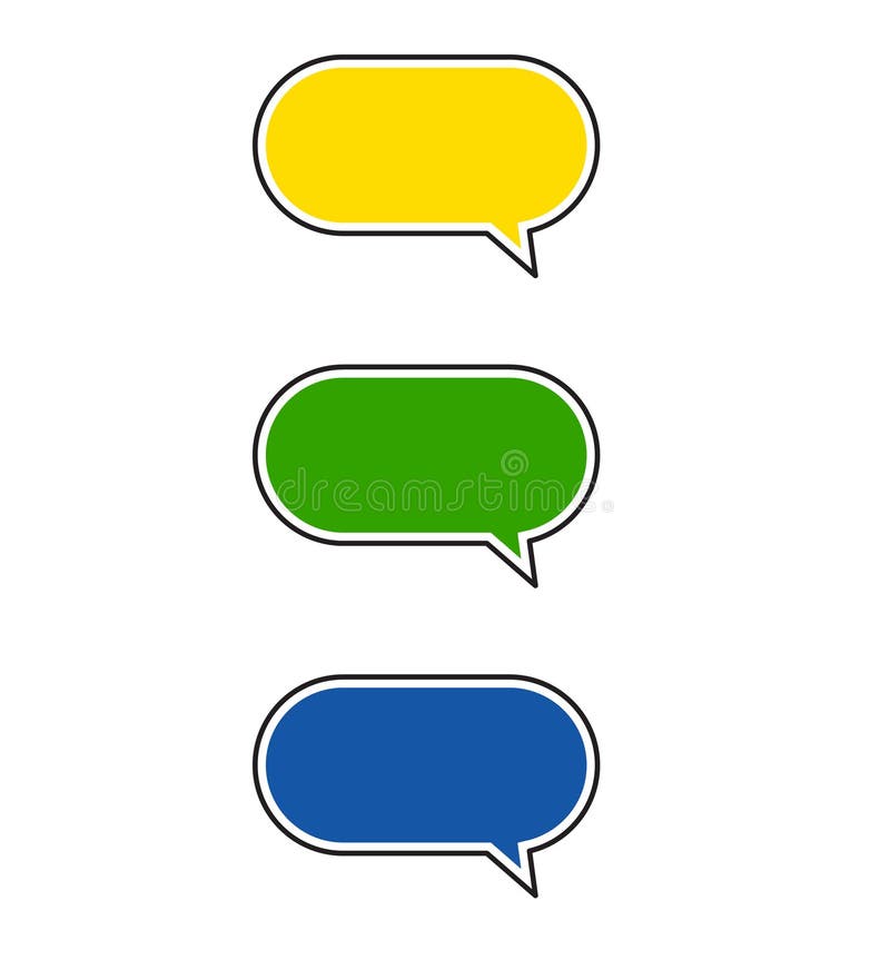Speech Bubble, Chat Callout Set. Bubbles To Show Speech or ...