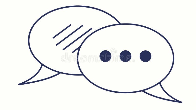 Speech Bubble Chat Icon Outline Vector Graphic, Vector Design Generative AI Stock Vector ...