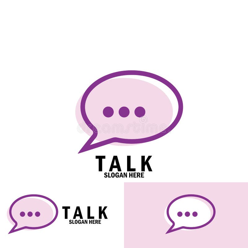 Speech Bubble Chat and Talk Icon Logo Vector Illustration Template ...