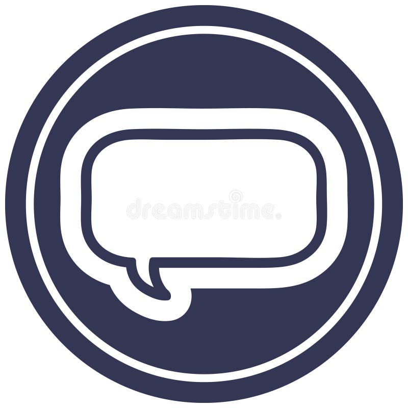 Speech Bubble Circular Icon Symbol Stock Vector - Illustration of ...
