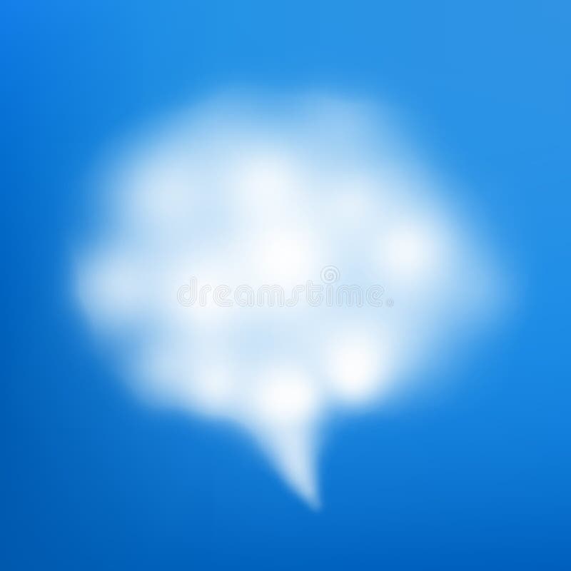 Speech Bubble Cloud on Blue Sky. EPS 10 Stock Vector - Illustration of ...