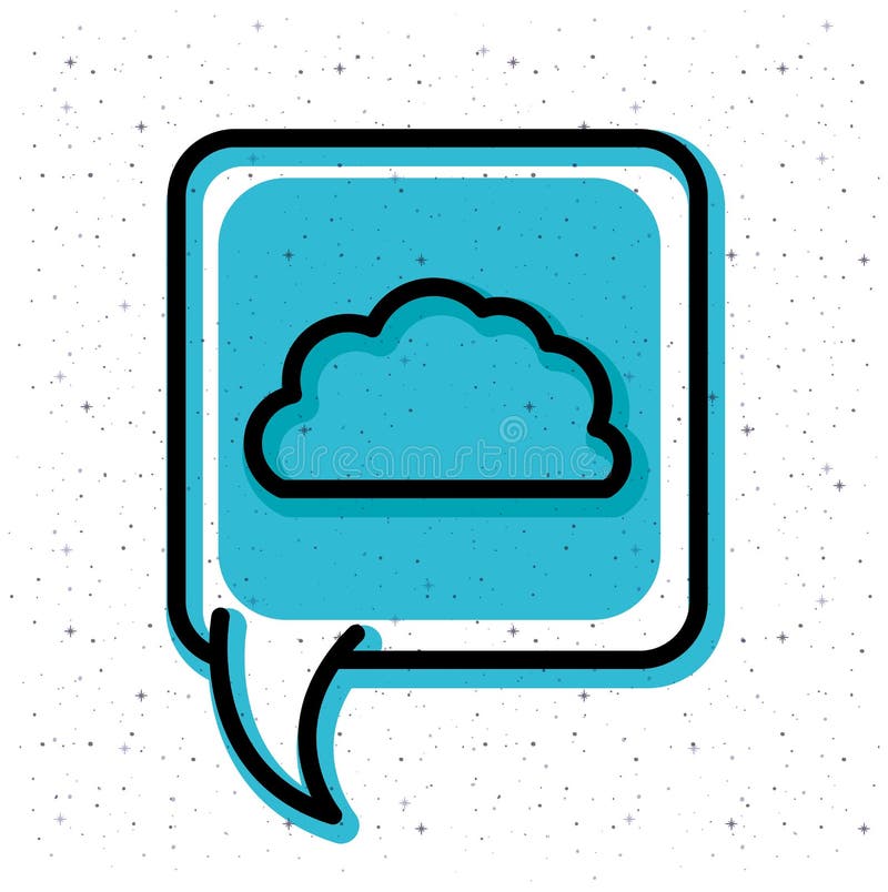 Speech Bubble with Cloud Computing Trend Icon Stock Vector ...