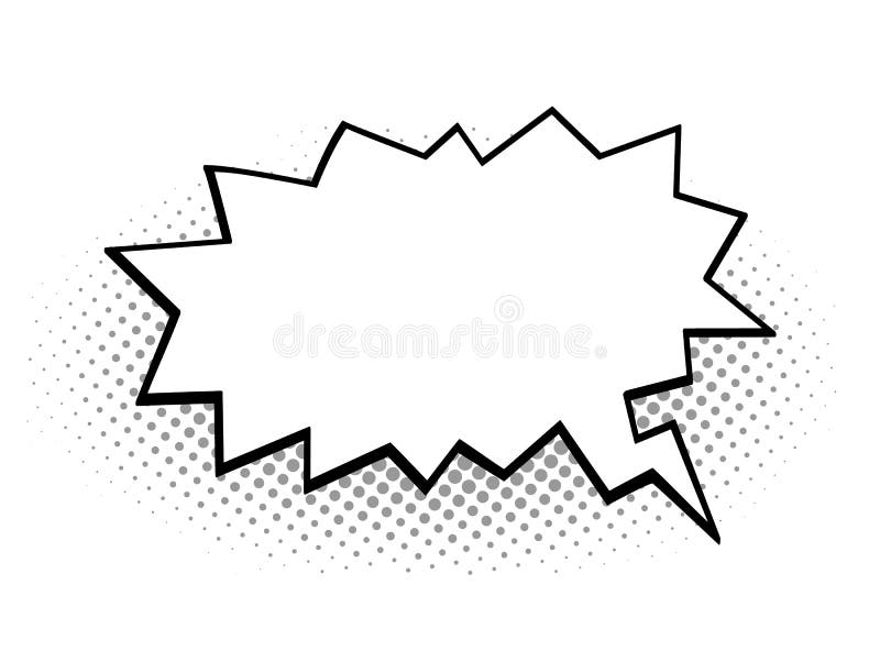Speech Bubble. Comic Book Style Stock Vector - Illustration of template ...