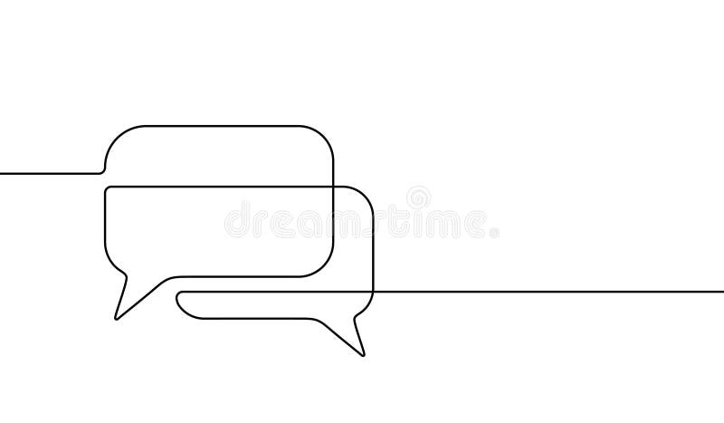 Continuous Line Comment Bubble Stock Illustrations – 2,377 Continuous ...