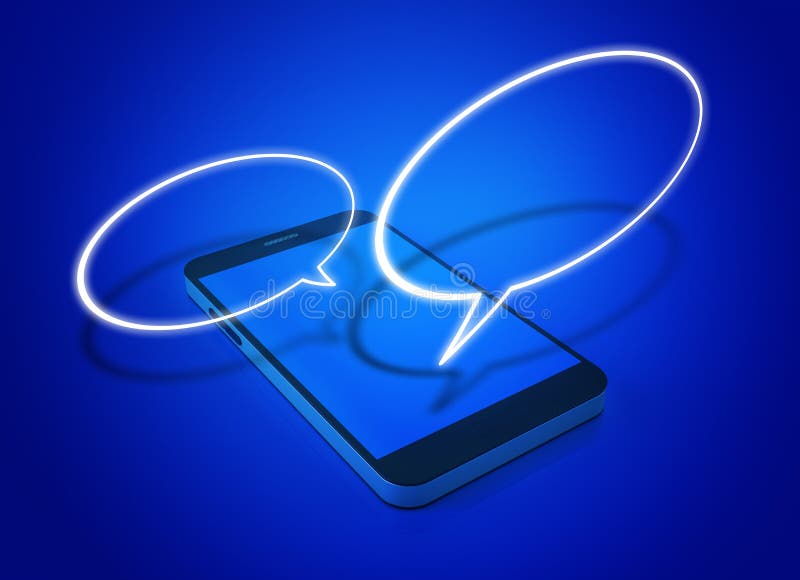 Speech bubble concept stock illustration. Illustration of cellular ...