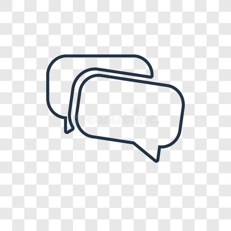 Speech Concept Vector Linear Icon Isolated on Transparent Background ...