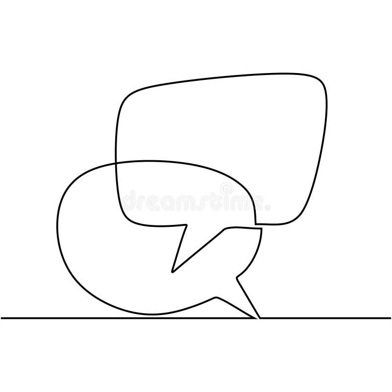 Speech Bubble Continuous Line Drawing Stock Illustrations – 593 Speech ...