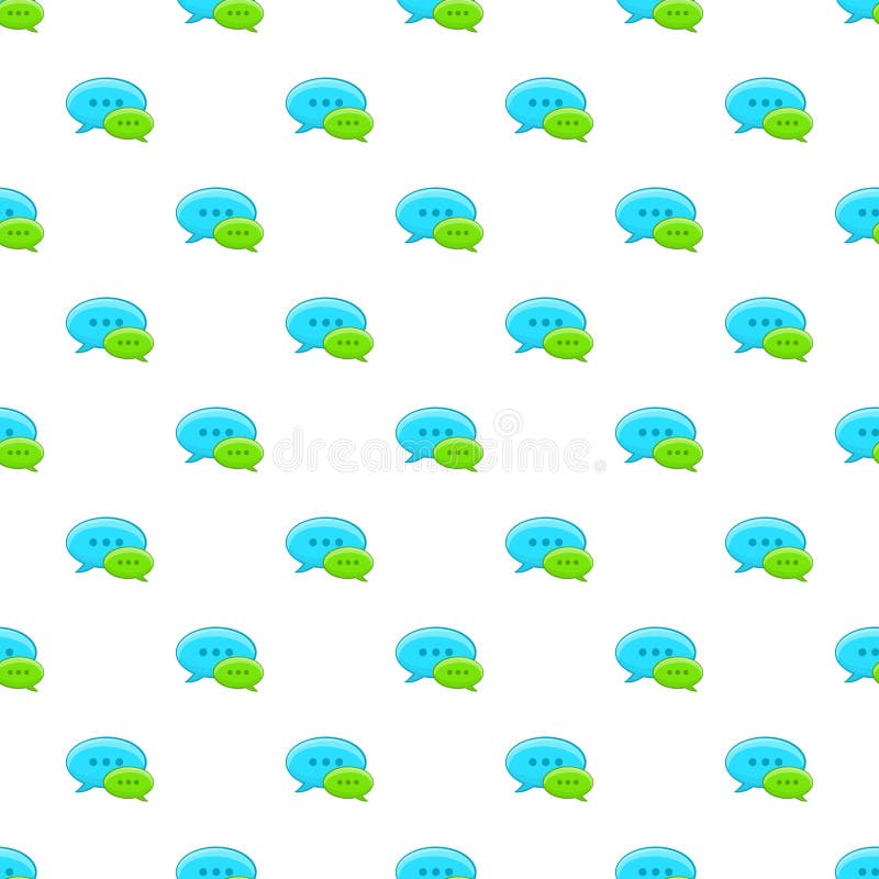 Speech Bubble Conversation Pattern, Cartoon Style Stock Vector ...