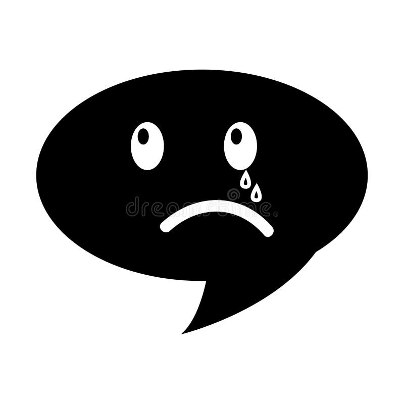 Speech Bubble Crying Comic Character Stock Vector - Illustration of ...