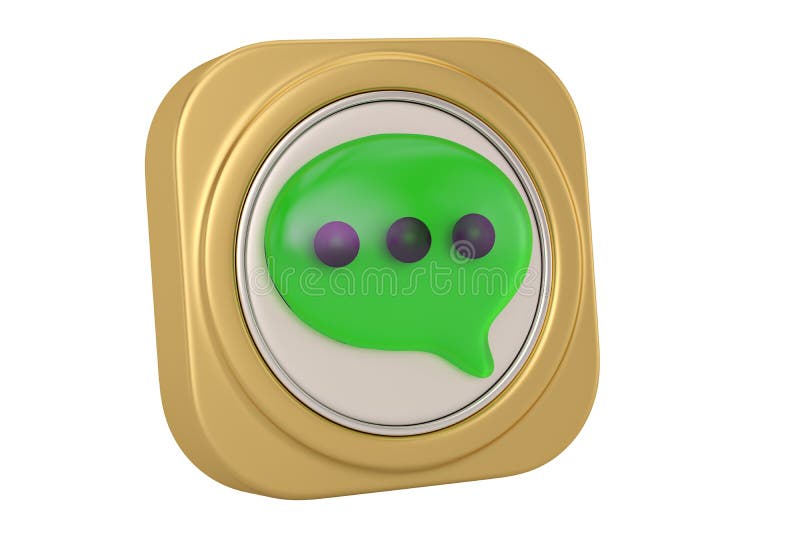 Speech Bubble, Dialog Box Isolated on White Background, 3D Render. 3D ...