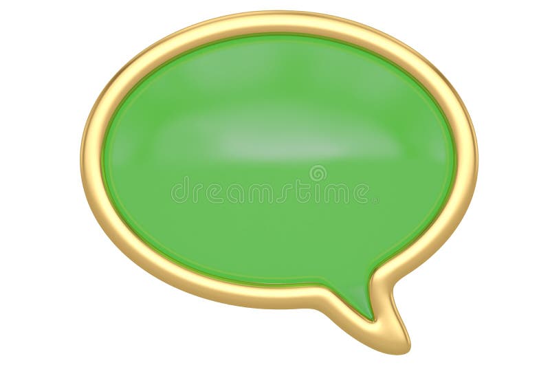 Speech Bubble, Dialog Box Isolated on White Background, 3D Render. 3D ...