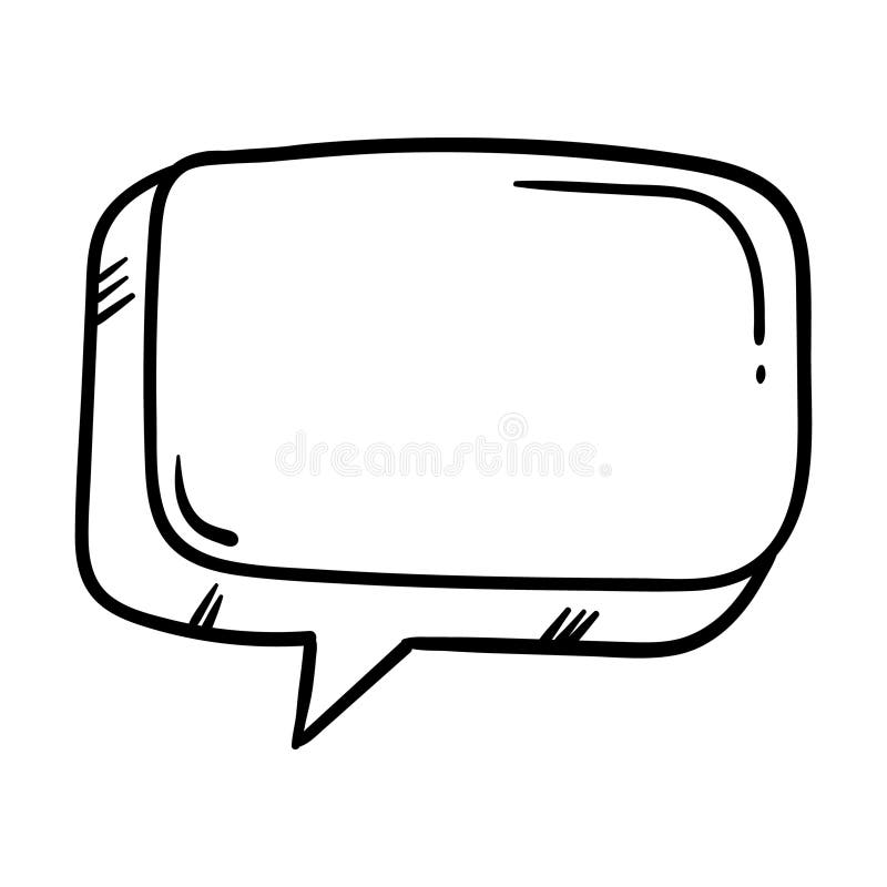 Speech Bubble. a Dialog Box for Text. Hand-drawn Doodle Element for ...