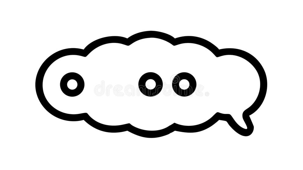 Speech Bubble with Dots Icon for Communication, Vector Design ...
