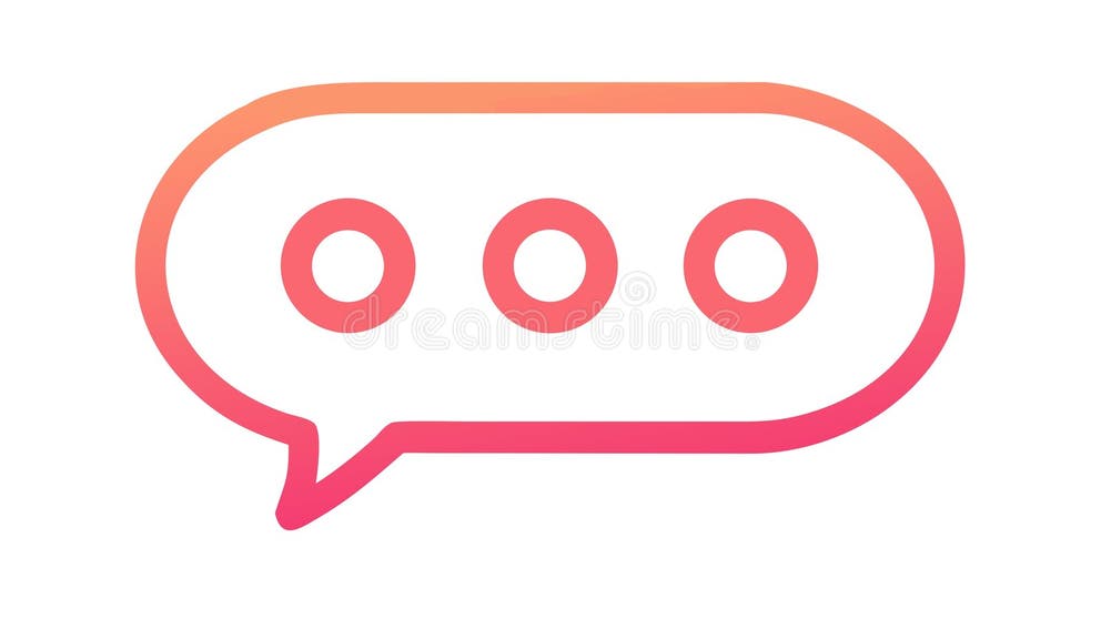 Speech Bubble Dots Icon Typing, Pause Ongoing Conversation, Vector ...