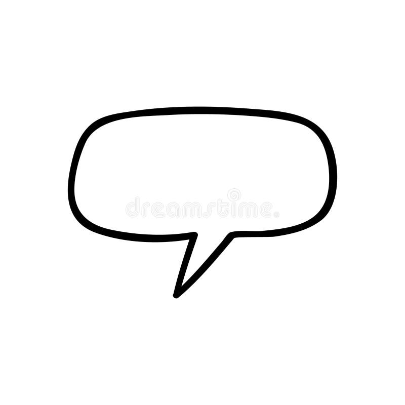 Speech Bubble Drawn Icon Vector. Hand Draw Elements Illustration Sign ...