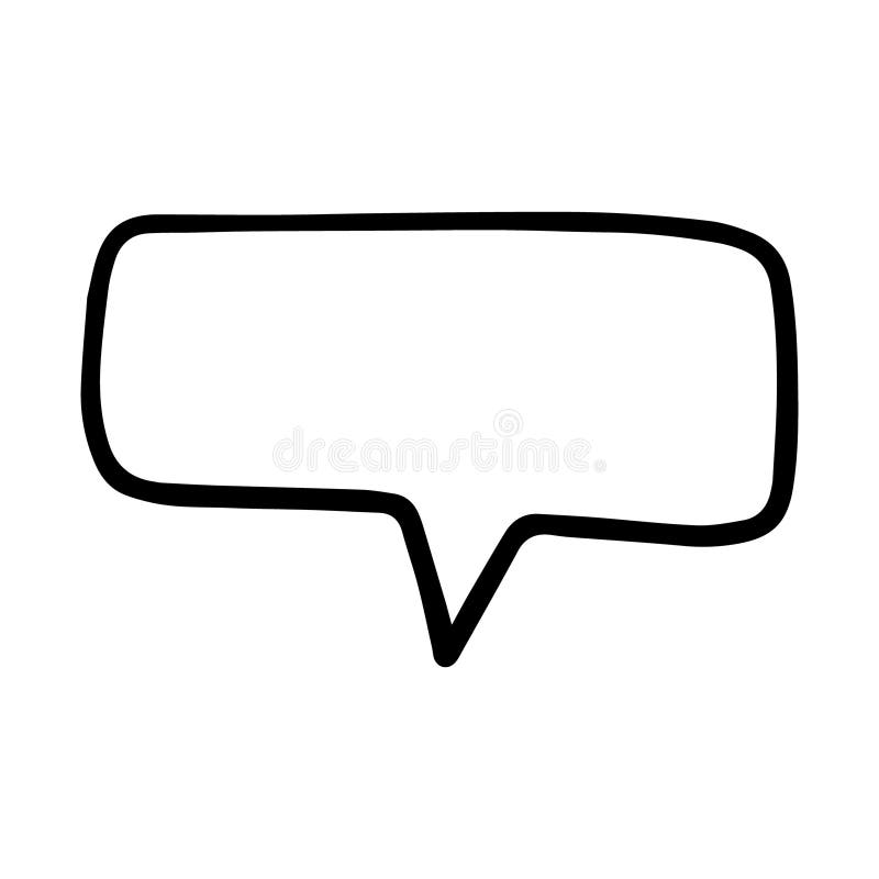 Speech Bubble Drawn Icon Vector. Hand Draw Elements Illustration Sign ...