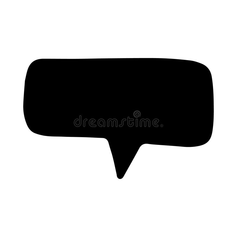 Speech Bubble Drawn Icon Vector. Hand Draw Elements Illustration Sign ...