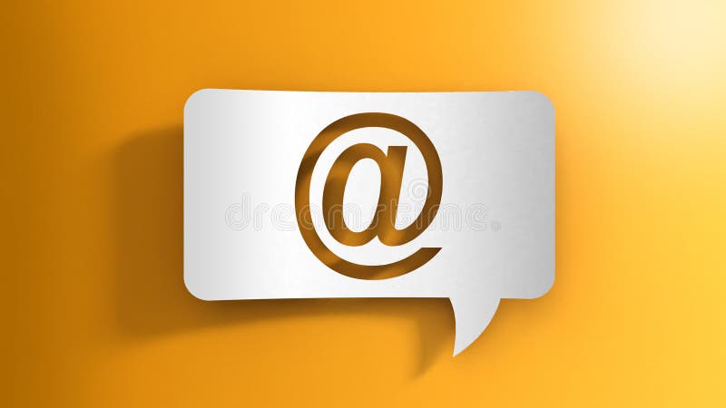 Speech Bubble with E-mail Sign Stock Illustration - Illustration of ...