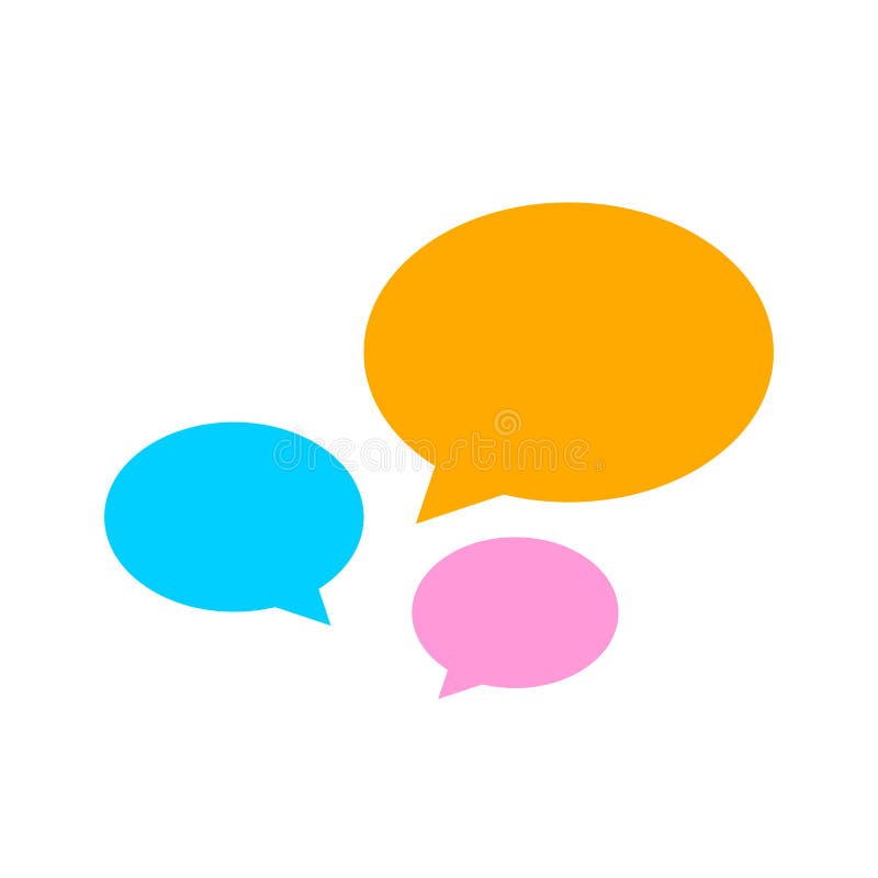 Speech Bubble Ellipse Isolated on White, Dialog Circle Shape for ...
