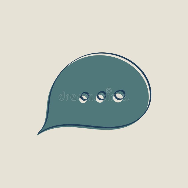Speech Bubble with Ellipses. Chat, Conversation, Dialogue Icon. Social ...