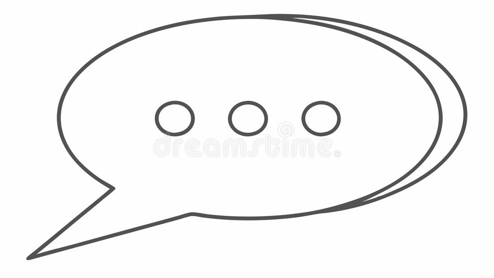 Speech Bubble with Ellipses, Ongoing Conversation. Vector Design ...