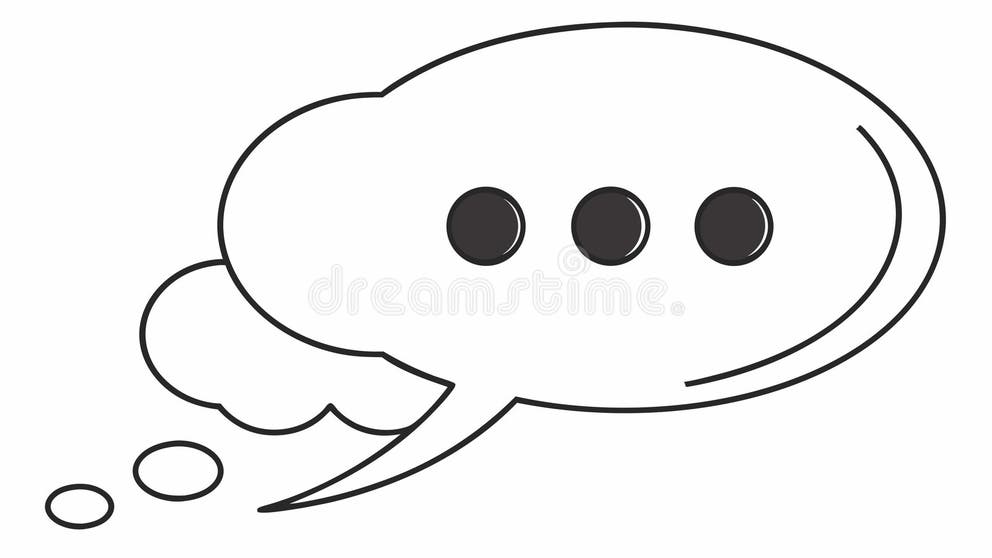 Speech Bubble with Ellipsis, Indicating Communication and Ongoing ...