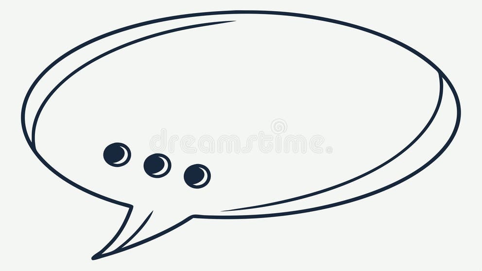 Speech Bubble with Ellipsis, Indicating Ongoing Thought, Vector Design ...