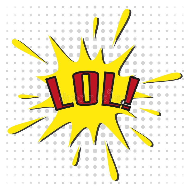 Speech Bubble with Emotional Text LOL. Stock Vector - Illustration of ...