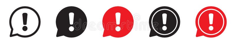 Speech Bubble with Exclamation Mark Icon. Exclamation Sign Icon ...