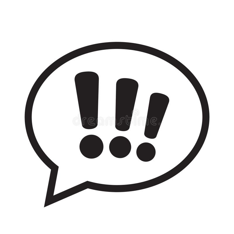 Speech Bubble with Exclamation Mark Icon. Exclamation Sign Icon ...