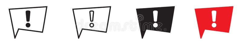 Speech Bubble with Exclamation Mark Icon. Exclamation Sign Icon ...