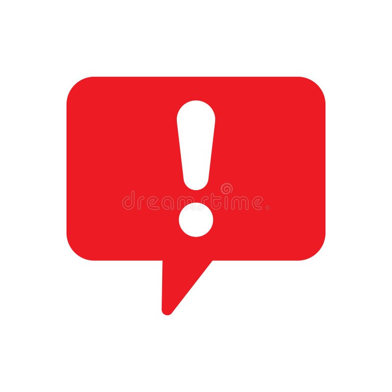Speech Bubble with Exclamation Mark. Red Attention Sign Icon. Hazard ... Speech Bubble with Exclamation Mark. Red Attention Sign Icon. Hazard ...