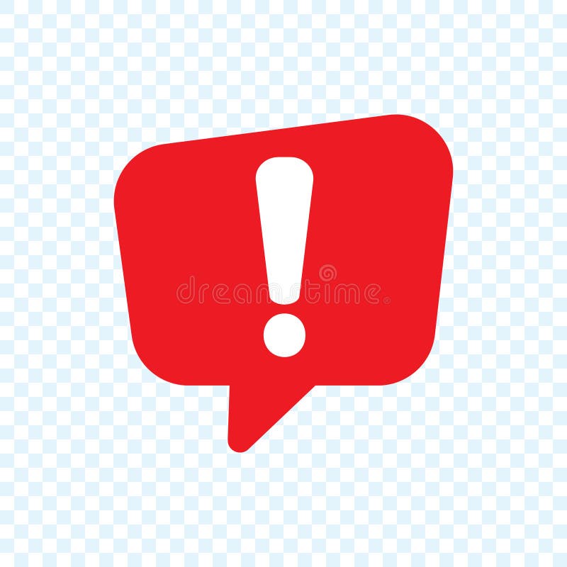 Speech Bubble with Exclamation Mark. Red Attention Sign Icon. Hazard ... Speech Bubble with Exclamation Mark. Red Attention Sign Icon. Hazard ...