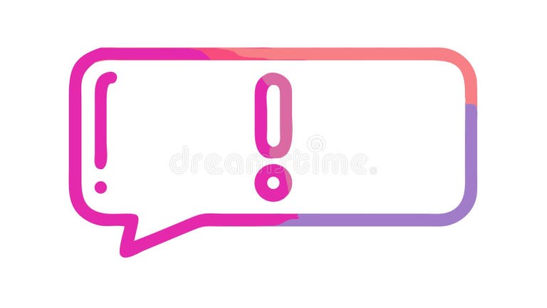 Speech Bubble with Exclamation Mark, Vector Design Generative AI Stock ...