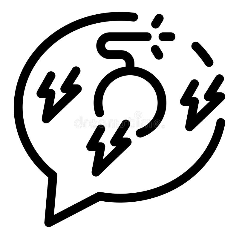 Speech Bubble Exploding with Lightnings Depicting Heated Discussion ...