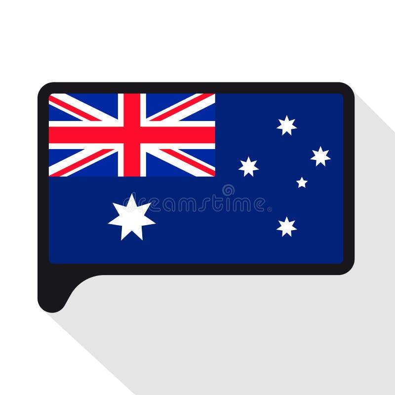 Speech Bubble Flag of Australia. the Symbol of Independence Day, a ...
