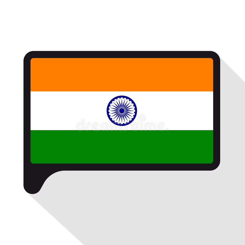 Speech Bubble Flag of India. the Symbol of Independence Day, a Souvenir ...